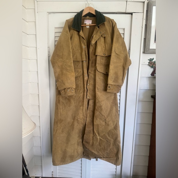 Filson | Jackets & Coats | Vintage Filson Tin Cloth Duster Coat 65n ...